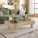 GDFStudio - 42" Lift-Top Coffee Table with Fluted Panel, Hidden Storage ...