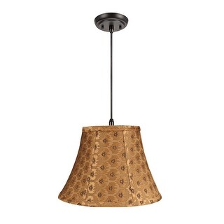 Aspen Creative 1-Light Fabric Lamp Shade Hanging Pendant, Pumpkin Gold - OIL RUBBED BRONZE - OIL ...