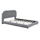 Curved Design Teddy Fleece Upholstered Platform Bed Frame - Bed Bath ...