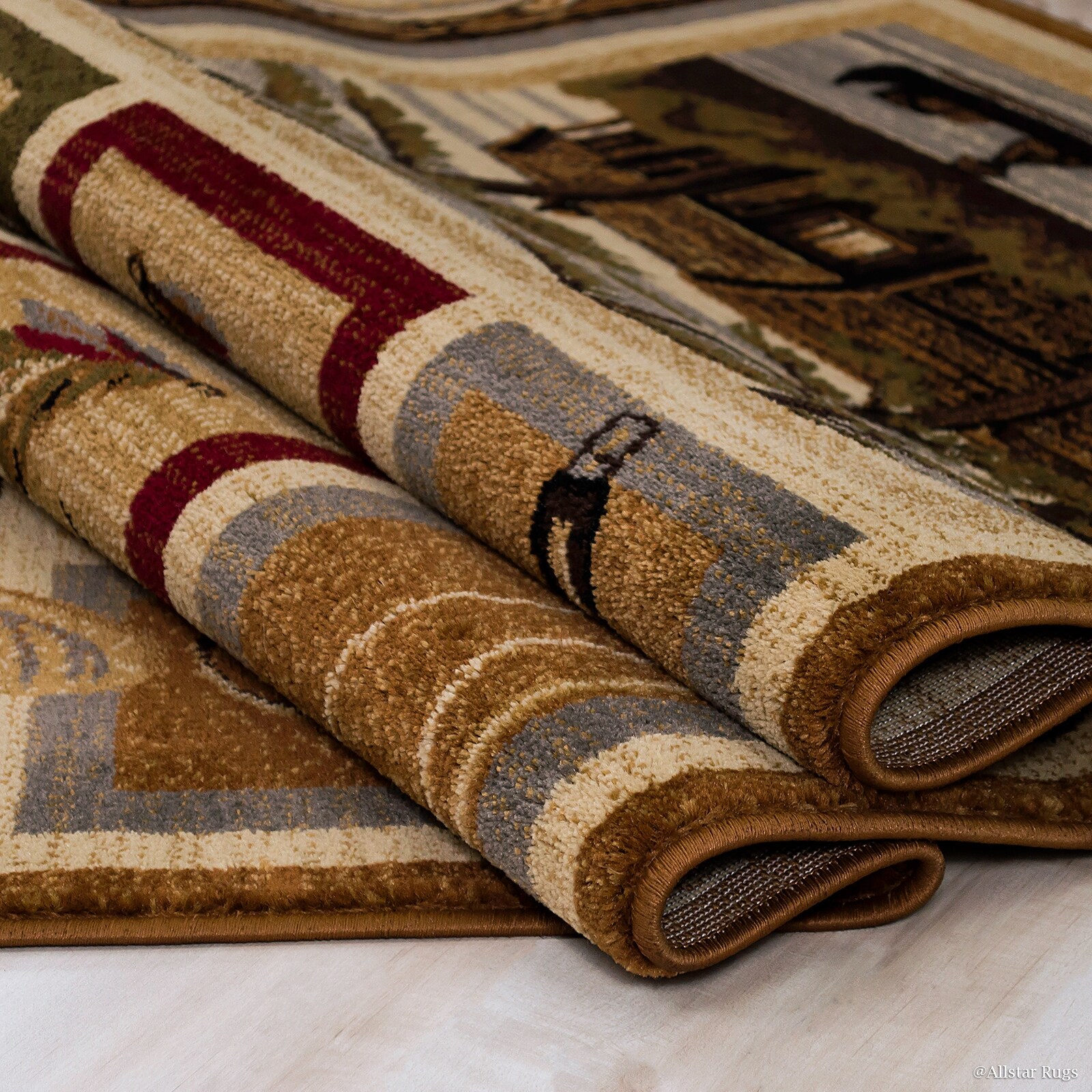 Allstar African Contours Collection Prints Area Rug (3' 9" x 5' 1 ...