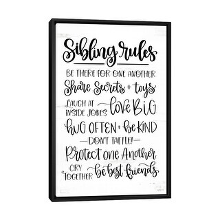 iCanvas "Sibling Rules" by Imperfect Dust Framed Canvas Print - Bed ...