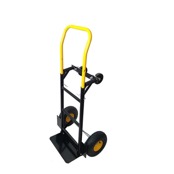 Hand Truck Dual Purpose 2 Wheel Dolly Cart and 4 Wheel Push Cart with ...