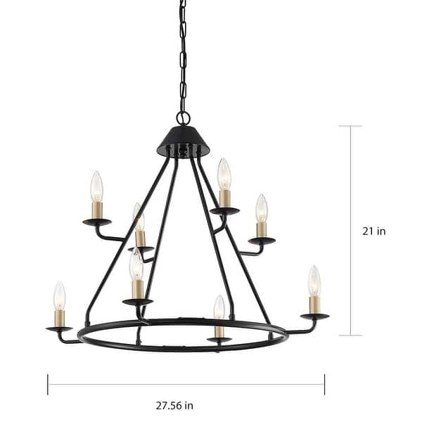 The Gray Barn Highclere Farmhouse 8-light Wagon Wheel Chandelier - 27. ...