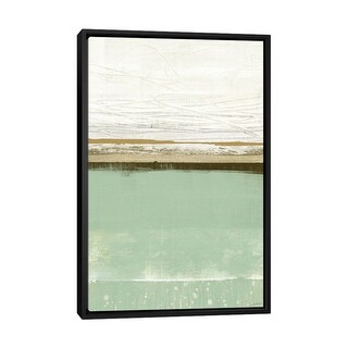 iCanvas "Familiar Feeling Green And Beige" by Dan Meneely Framed Canvas ...