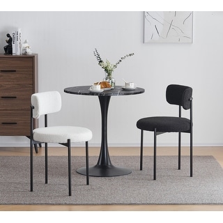 Sherwood Solid Back Boucle Side dining chair - Set of 2 - Bed Bath ...