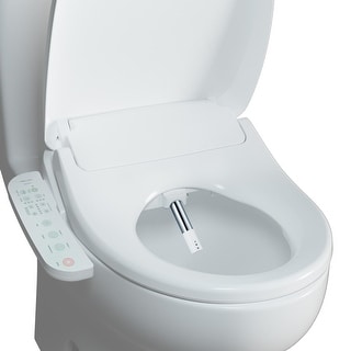 BidetMate 1000 Electric Bidet Smart Toilet Seat with Heated Water and Dryer, Side Remote ...