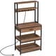 5-Tier Kitchen Bakers Rack with 4 Power & USB Outlets, Microwave Stand ...