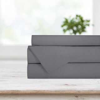 Solid 4 Piece Double Light Grey Sheet Set - Bed Bath & Beyond - 33932681