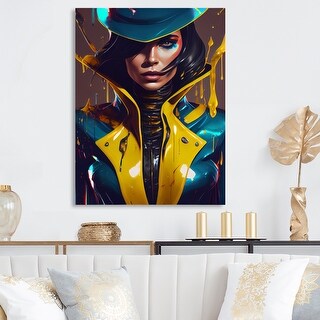 Designart 'Female Criminal Mastermind VIII' Woman Fantasy Metal Wall ...