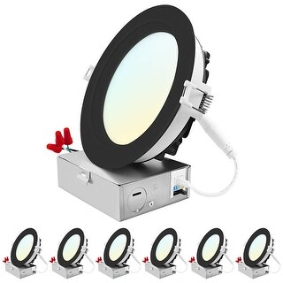 Luxrite 6 Inch LED Recessed Ceiling Light, 18W, 5CCT 2700K-5000K ...