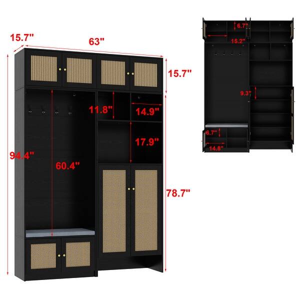 Effortless Elegance: High-Quality Storage and Display Hall Tree Closet ...