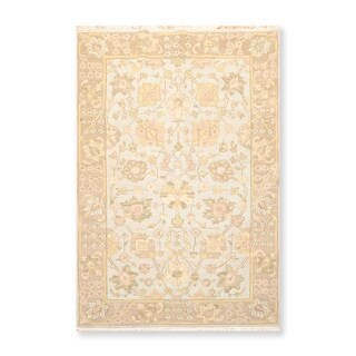 Hand Knotted High Low Pile Light Blue,Tan Wool Traditional Oriental ...