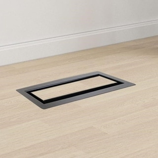 Zion 3" x 10" Flush Mount Floor Register, Matte Black Modern Floor Vent ...