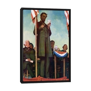 iCanvas "Abraham Lincoln Delivering the Gettysburg Address" by Norman ...