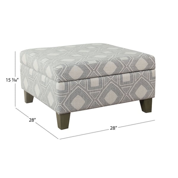HomePop Luxury 28 Inches Square Storage Ottoman - Bed Bath & Beyond ...
