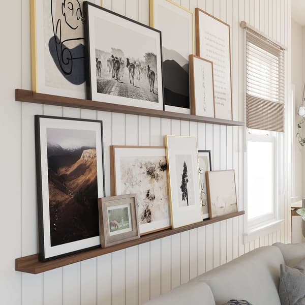 Wallniture Denver 72 inch Long Picture Ledge Shelf, Display Ledge for ...