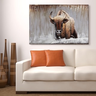 "Buffalo" Mixed Media Iron Hand Painted Dimensional Wall Art - Bed Bath ...