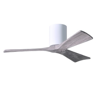Irene-H 3-blade 42-inch Gloss White Flush Mount Paddle Fan with Barn ...