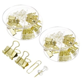 144in2 Sets Paper Clips Binder Clips, Office Clips for Office, Gold ...