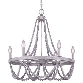 Canarm ICH1001A0623 Kipling 6 Light 23" Wide Beaded Chandelier - Bed ...