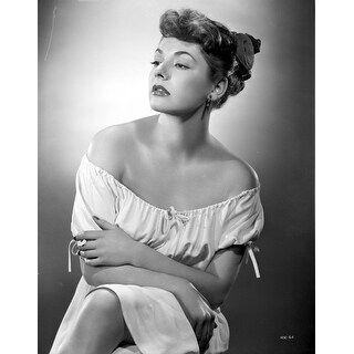 Ruth Roman in White Dress Portrait Black and White Photo Print - Bed ...