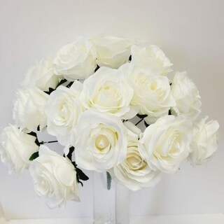 Ivory Rose Bush Artificial Flower - Bed Bath & Beyond - 41095300