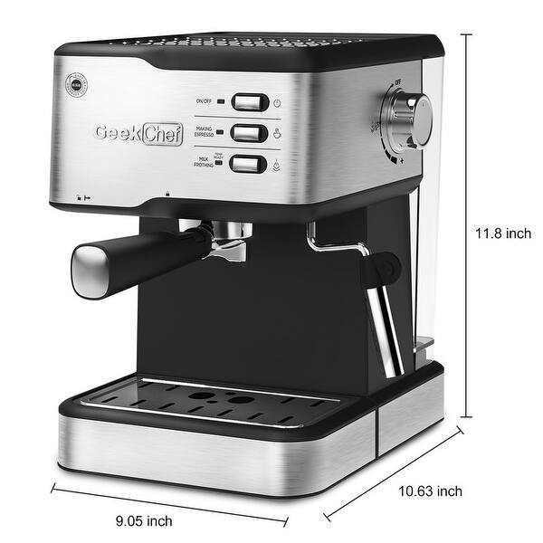 20 Bar Pump Espresso Machine w/ Milk Frother Steam Wand - Bed Bath ...