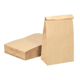 Paper Bags Brown Paper Grocery Bag 6lb 5.9x3.5x10.6 inch 90g, Pack of ...