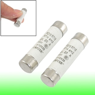 2 Pcs AC 500V 20A Ceramic Tube Cylindrical Fuse Link 10mm x 38mm - AC ...