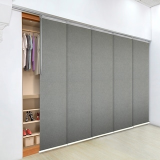 InStyleDesign Lucinda 5-Panel Single Rail Panel Track Extendable 58 ...