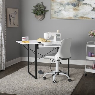 Folding Back Modern Swivel Office Task Chair, White - Bed Bath & Beyond ...