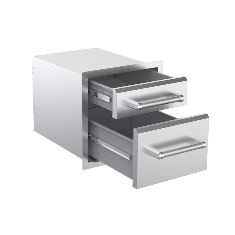 Spire Stainless Steel Built-in Vertical Double Drawers (5"/10"), 780 ...