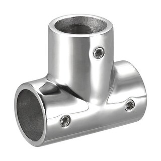 3-Way 316 Stainless Steel Tee Rail Fitting Polishing for 23mm/0.9" OD ...