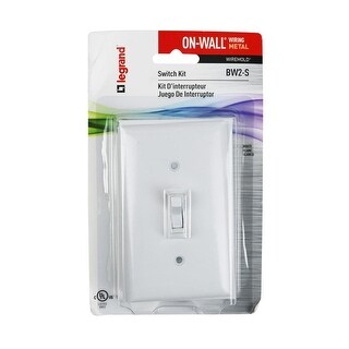 Legrand BW2-S Wiremold Metal Raceway Outlet Box w/ Switch & Faceplate ...