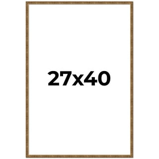27x40 Frame Gold Kingsley Distressed Real Pine Wood Picture Frame - Bed ...