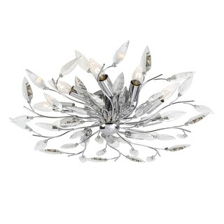 Eurofase Lighting 19382 Crystal 4 Light Felina Flushmount Ceiling ...