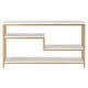 Mathis 55" Wide Rectangular Console Table with Faux Marble Top - Bed ...