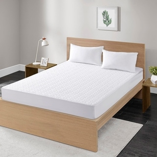 Wave Quilted Waterproof Mattress Protector - White - Bed Bath & Beyond ...