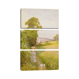 iCanvas "Picking Flowers" by Thomas Frederick Mason Sheard 3-Piece ...