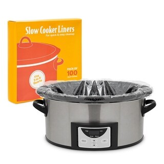 Slow Cooker Liners, Regular Size Clear Plastic Bags for Cooking (13x21 ...