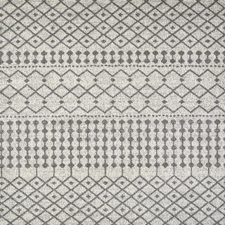 Totti Grid Cream/Gray 8x10 Geometric Rug - 8' X 10' Rectangular - 8' X ...