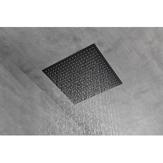 Square Rain Shower Head Matte Black 304 Stainless Steel Showerhead ...