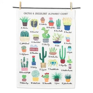 Cactus & Succulent Alphabet Chart Tea Towel - Bed Bath & Beyond - 41538622