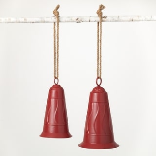 Red Metal Bell Ornament - Set of 2 - Bed Bath & Beyond - 36134865