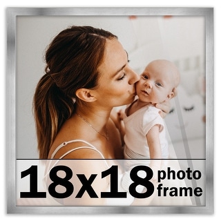 18x18 Frame Stainless Steel Silver Picture Frame - Modern Frame - Bed ...