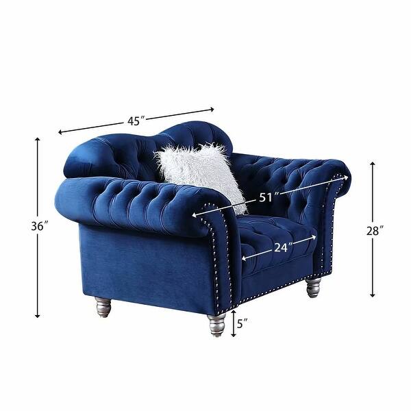 Morden Tufted Camel-back Velvet Chesterfield Armchair - Bed Bath ...