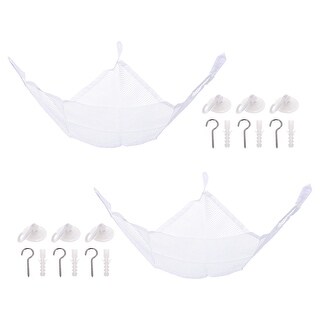 2pcs Stuffed Animal Net or Hammock, Large Size Mesh Nets Hanging Corner ...