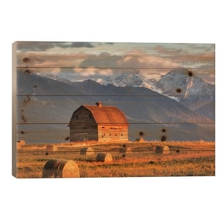 Dupuis Barn With Mission Range In The Background, Ronan, Lake County ...