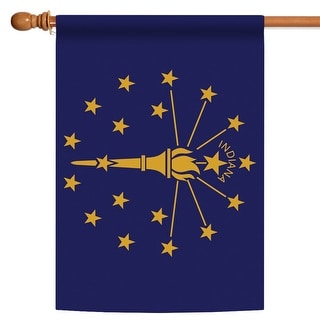 Blue and Yellow Indiana State Outdoor House Flag 40" x 28" - Bed Bath ...