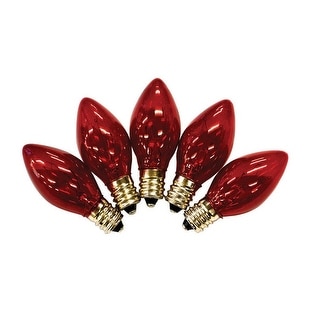 Holiday Bright Lights BU25C7X3-TRDA Christmas C7 Light Bulbs, Red, 1 ...